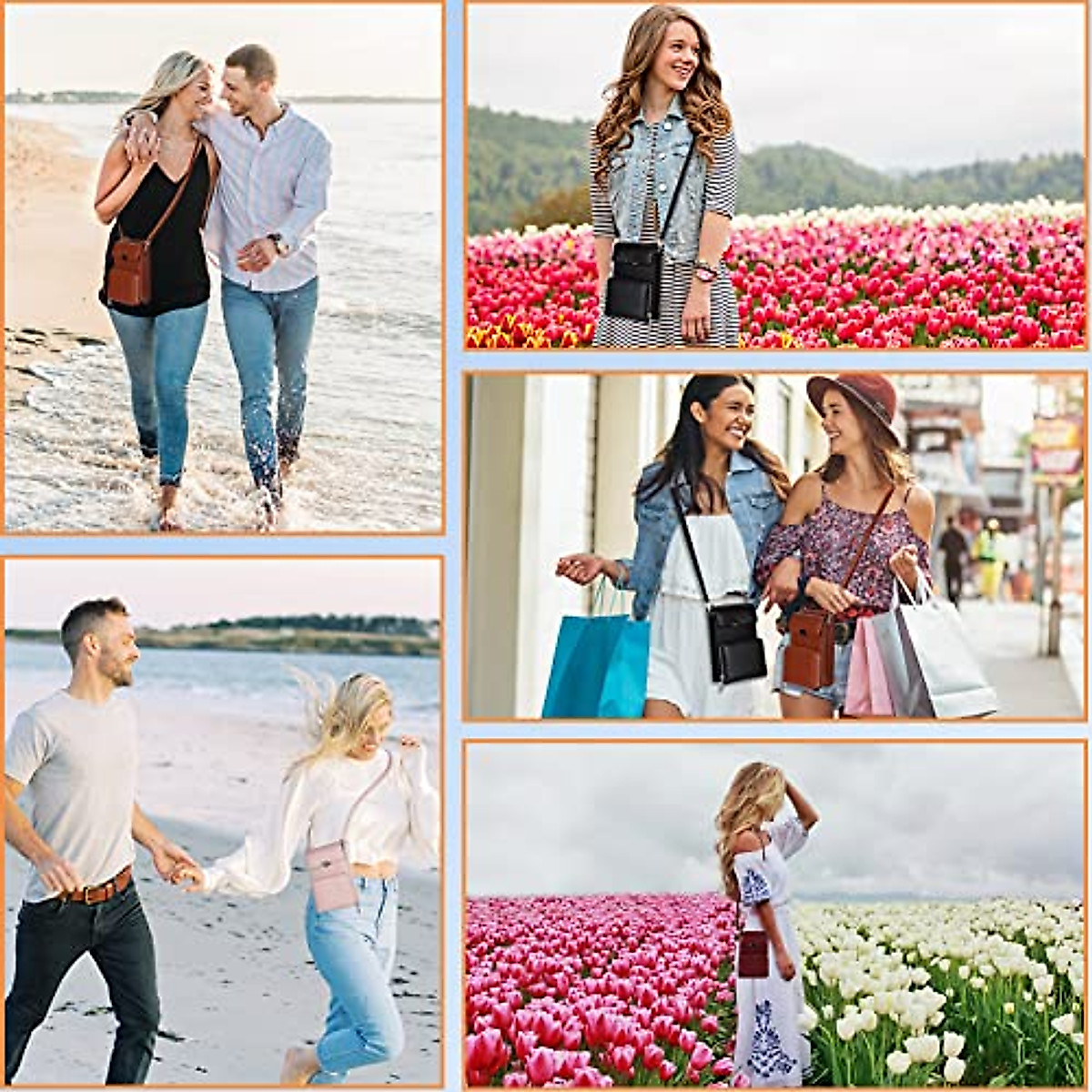 Aeeque Small Crossbody Bags for Women, Lightweight PU Leather Purses and Handbags RFID Blocking Credit Card Holder Wallet Zipper Coin Purse Crossbody Cell Phone Purse for iPhone 13 Pro Max, Black