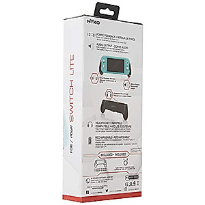 Nyko Shock 'N' Rock for Nintendo Switch Lite - Ergonomic Comfortable Grip That Adds Accurate Rumble Effect and Stereo Speaker - Nintendo Switch