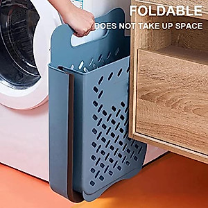 WMGoods Laundry Basket, Portable Laundry Basket Plastic, Collapsible Laundry Baskets, Large Basket, Storage Basket, Home Wall Mounted Laundry Basket, Laundry Organizer, Suitable for Bedroom, Bathroom