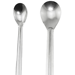 Lind Kitchen 2PCS 20cm/30cm Stainless Steel Lab Spoon Spatula Laboratory Sampling Spoon Mixing Spatula (One Spoon Side and One Shovel Side), Experiment Equipment