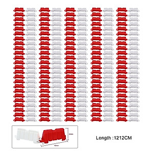 Hobby Fans 120 Pieces RC Car Racing Track Drift Runway Drift Field Fence for 1/14 1/16 1/18 1/24 1/28 Mini RC Car (Red+White)
