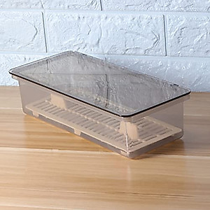 UPKOCH Flatware Tray Cutlery Storage Box plastic silverware holder drawer organizer with lid silverware tray with lid Plastic Tray Flatware Utensil Holder