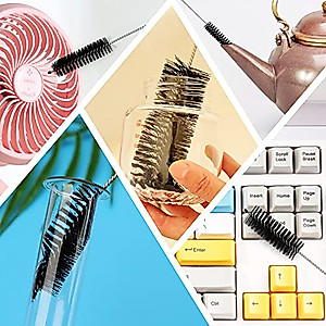 Bottle Cleaner Brush 10pcs,Straw Cleaner Brush Extra Long,Flexible Bottle Brush with Elbow Brush for Cleaning Straws,Cup Cover,Pipes,Keyboards and Hard to Reach Areas