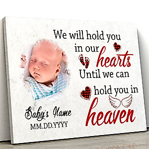 INSPIAMZUE Memorial gifts for loss of baby, infant loss gifts, angel baby memorial gift, infant loss gifts for mom, sympathy canvas for loss of baby - VTQ407 (10x8 inch)