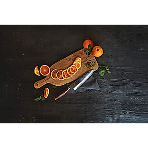 MIYABI Artisan 8-inch Chef’s Knife, Made in Japan, Sharp Hanbazuke Finish, Pakka Wood Handle