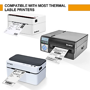 4x6 Thermal Labels, 500Pcs Shipping Labels for Printer, QNCZ Fanfold Commercial Grade Direct Thermal Printer Paper for Rollo Label Printer and Zebra