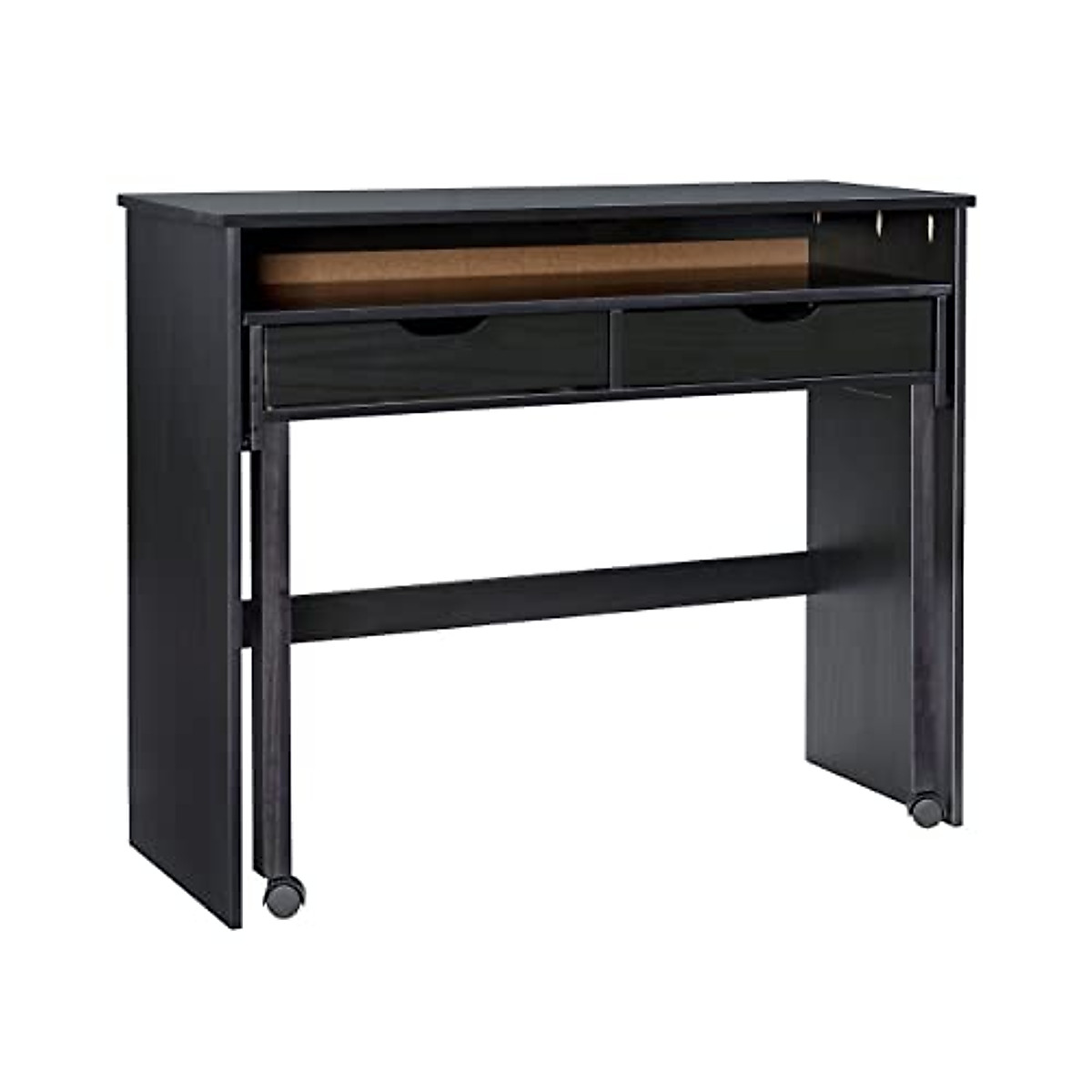 Linon Home Decor Products Black Extendable Console Linon Corinne Desk