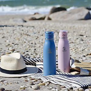 Takeya 885395525075 Traveler Insulated Stainless Steel Bottle, Flip Cap Aqua 25oz