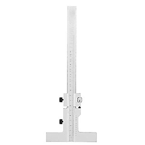 Caliper Rule Dial Caliper Vernier Caliper Metric Vernier Caliper Vernier Caliper,T-Type Vernier Caliper with Fine Adjustment Carbon Steel Ruler Measuring Tool 0-160mm