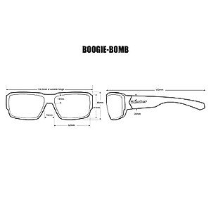 BOOGIE Bomb BG103 Floating Safety Sunglasses: Matte Black frame, Smoke PC Safety lens, Non-Slip Gray foam lining, ANSI Z87+ Compliant, UVA/UVB, Safe for Rugged Activity, Wet Conditions.