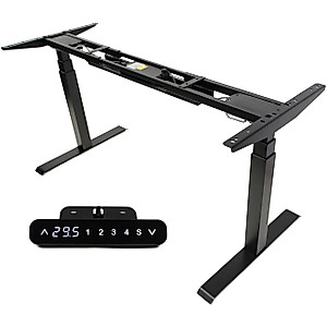 ApexDesk Elite K Series 60" x 27" Electric Height Adjustable Standing Desk with LED Memory Controller (60” x 27” Rectangular Top, Black)