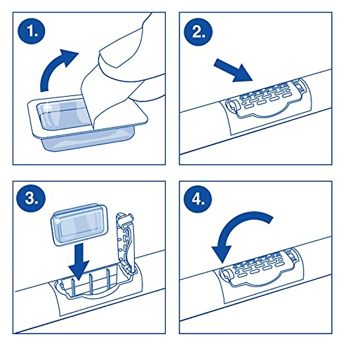 Clorox Stay Fresh Pods - Tropic Breeze Air Freshener and Odor Eliminator for Stay Fresh Toilet Seat, Orange, 4-Piece