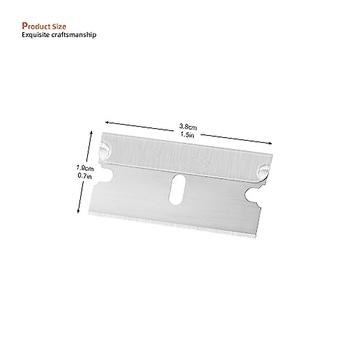 EHDIS 100pcs Razor Blades Single Edge Stainless Steel Razor Blades for Standard Scraper Tool, Safety Straight Edge Razor Scraper Blades, Paint Scraper Razor Blade