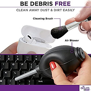 Laptop Cleaning Kit (5 pc) - Keyboard Cleaning Kit - Includes Laptop Screen Cleaner, Air Blower, Brush, Keyboard Gel, and Microfiber Cloth - PS4 Cleaner - Keyboard Cleaner & Computer Cleaner by Altura