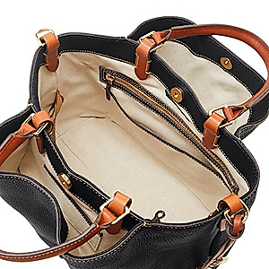 Dooney & Bourke Crossbody Satchel Bags for Women, Large Barlow Leather Handbags with Removable Shoulder Strap
