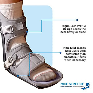 Brownmed - Nice Stretch 90 with Polar Ice - Foot Brace for Plantar Fasciitis, Achilles Tendonitis & Plantar Flexion Contractures - Fixed Angle Night Splint Boot - Large/X-Large