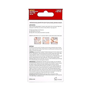 KISS Everlasting, Press-On Nails, Nail glue included, Infinite', French, Medium Size, Squoval Shape, Includes 28 Nails, 2g Glue, 1 Manicure Stick, 1 Mini file