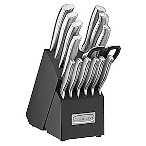 Cuisinart C77SS-15PG 15pc German Stainless Steel Hollow Handle Cutlery Block Set