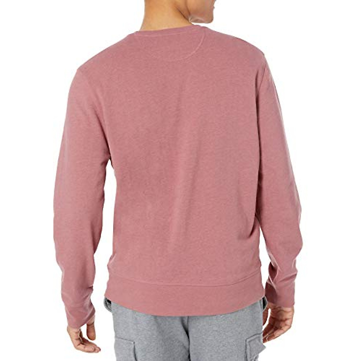 Amazon Essentials Men's Long-Sleeve Lightweight French Terry Crewneck Sweatshirt, Pink, X-Large