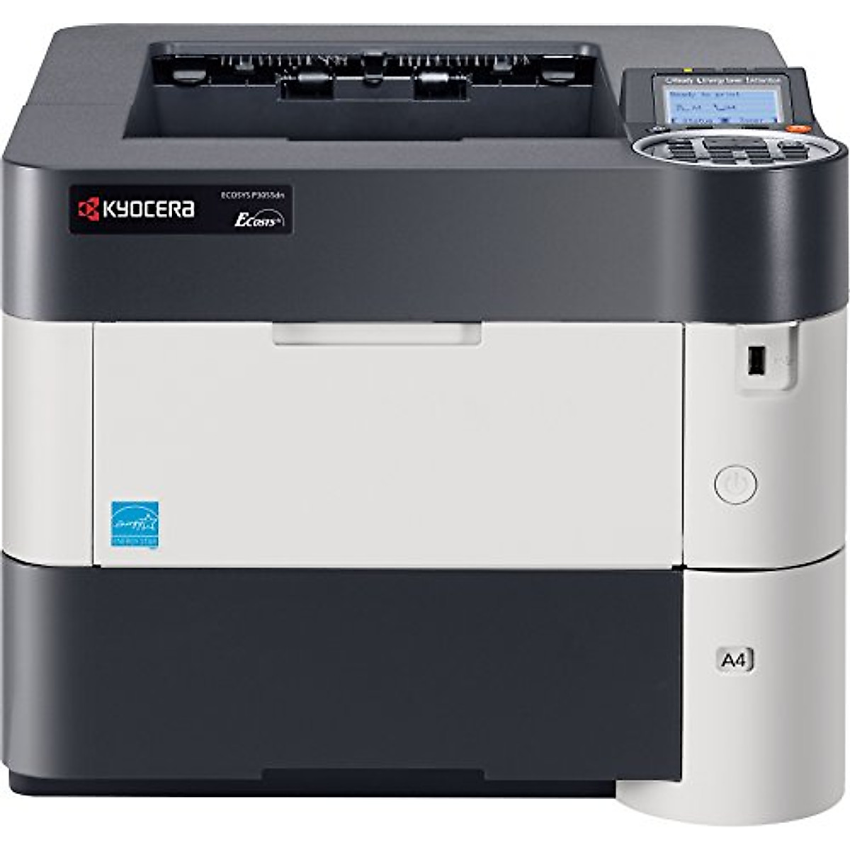 Kyocera 1102T72US0 ECOSYS P3055dn Black & White Network Printer, 5 Line LCD Screen with Hard Key Control Panel, Up to Fine 1200 DPI Print Resolution, Wireless and Wi-Fi Direct Capability