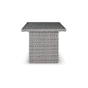 Signature Design by Ashley Naples Beach Contemporary Outdoor Rectangle Multi-Use Table, Light Gray