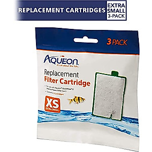 Aqueon 9 Pack of Replacement Filter Cartridges, (3) 3pk XS Cartridges Each, for QuietFlow E Internal Power Filters3