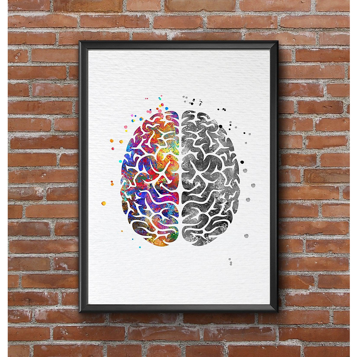Dignovel Studios 8X10 Unframed Brain Creativity Inspiration Watercolor Art Print Poster Housewarming Wall Giclee Office Home Decor DN526
