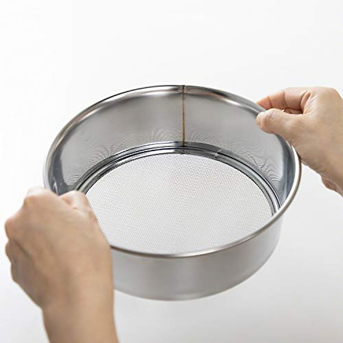 Wazakura 3PCS Soil Sieve Set 8-1/4 inch (210mm), 3 Sieve Mesh Filter Sizes, Bonsai Gardening Tool