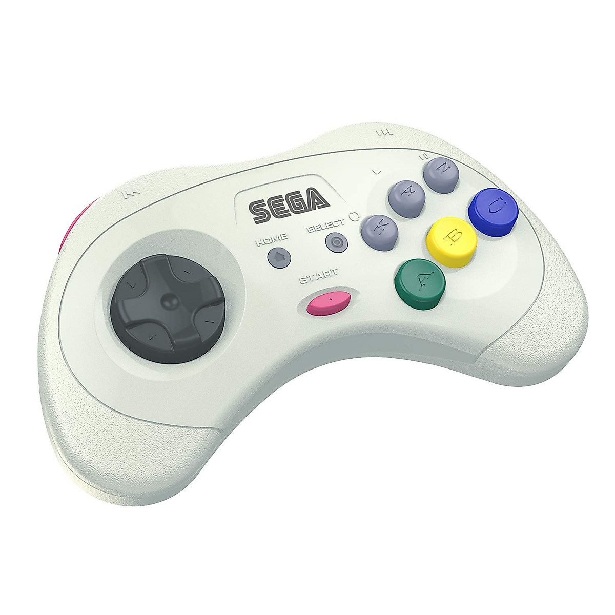 Retro-Bit Official Sega Saturn 2.4 GHz Wireless Controller for Sega Saturn, Sega Genesis Mini, Switch, PS3, PC, Mac - Includes 2 Receivers & Storage Case (White)