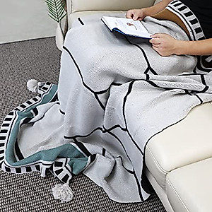 Ykall Boho Throw Blanket, Super Soft Warm Cozy Knit Blanket, Skin Friendly, Bohemian Throw Blanket with Tassel for Chair, Bed, Sofa, Couch - All Season (59 x 78 inch)