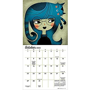 Feline 2023 Mini Wall Calendar: Terry Runyan's Cats | Compact 7" x 14" Open | Amber Lotus Publishing