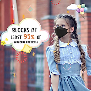 LEVENIS Kids Face Masks for Children 50 Pack, Breathable Comfortable and Disposable Mask Efficiency≥95%, White