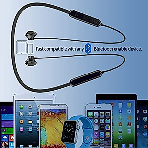 ANRYZAN Bluetooth Headphones Neckband V5.0 10Hour Playtime Lightweight Wireless Headset Sport Ear-Buds w/Mic Earphones Compatible with iPhone Samsung Android for Gym Running (Dark)