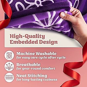 Best Friend Blanket, Best Friend Birthday Gifts for Women, Gift for Best Friend, Bestie Gifts for Women Unique, BFF Gifts for Women, 65” x 50” (Sassy - Purple)