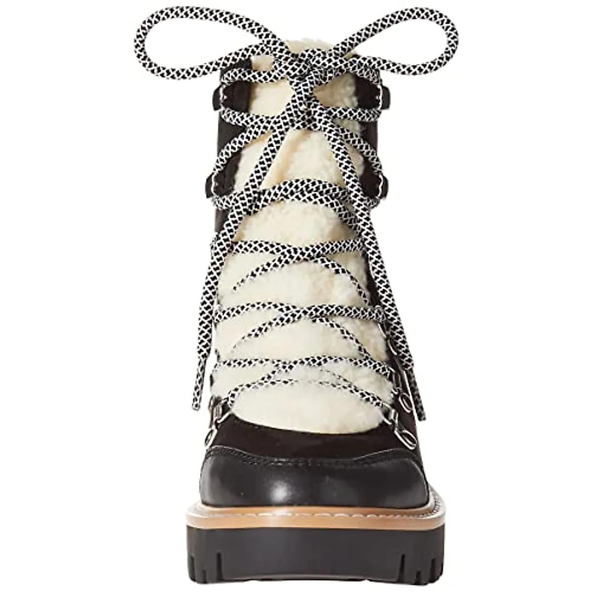 The Drop Women's Caleb Shearling Hiking Boot Black, 7.5