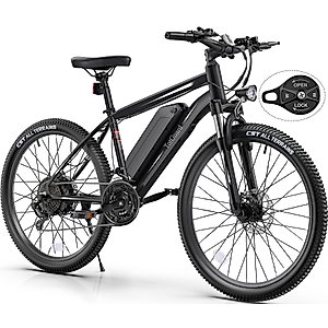 TotGuard Electric Bike, 27.5" Electric Bike for Adults 500W Ebike 21.6MPH Adult Electric Bicycles Electric Mountain Bike,48V 499WH Removable Lithium Battery,Shimano 21S Gears,Lockable Suspension Fork