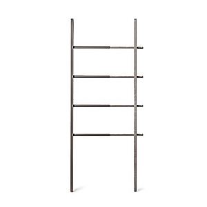 Umbra 320260-918 Hub Ladder, Expandable Freestanding Rack, Bathroom Towel Holder, and Clothes Organizer, Grey,2" x 60" x 27"