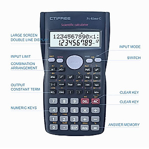 Colorful Scientific Calculator,Scientific Calculator with Cute Design for School and Business (Purple)