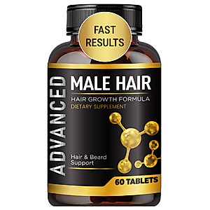 Hair Growth Vitamins For Men-Anti Hair Loss Support Vitamins Pills & Dht Blocker For Men.Regrow Hair & Beard Growth Supplement For Thicker Fuller & Stronger Hair. Support Thinning Hair With Biotin.