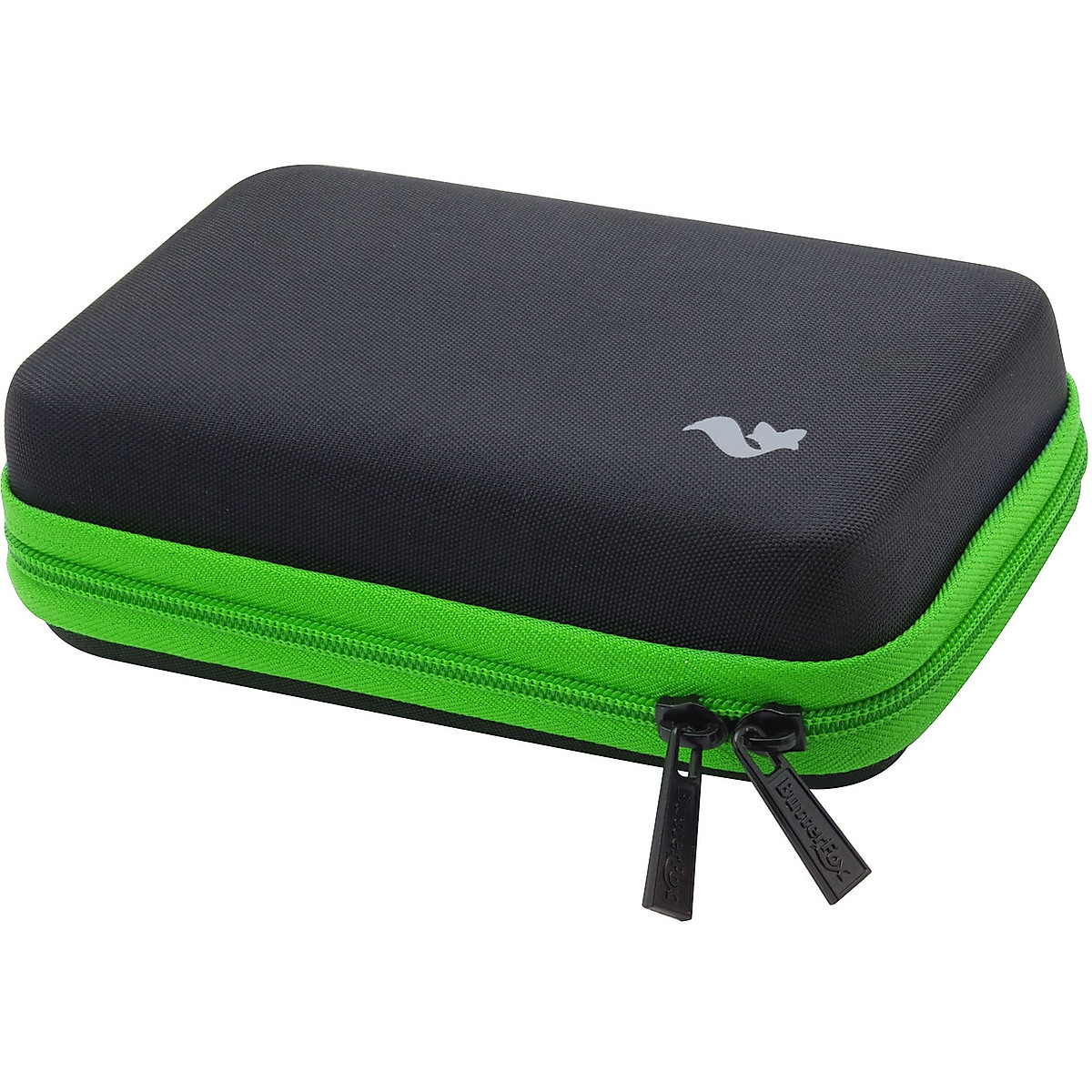 BRENDO 2DS XL Case, 3DS XL Carrying Case for New Nintendo 2DS XL and 3DS XL, 24 Game Cartridge Holders and a Large Stylus - Black/Lime Green