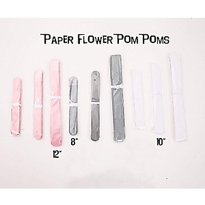 luckylibra Baby Girl Baby Shower Decorations, It is a Girl Banners and Paper Lantern Paper Flower Pom Poms （Pink White Grey）