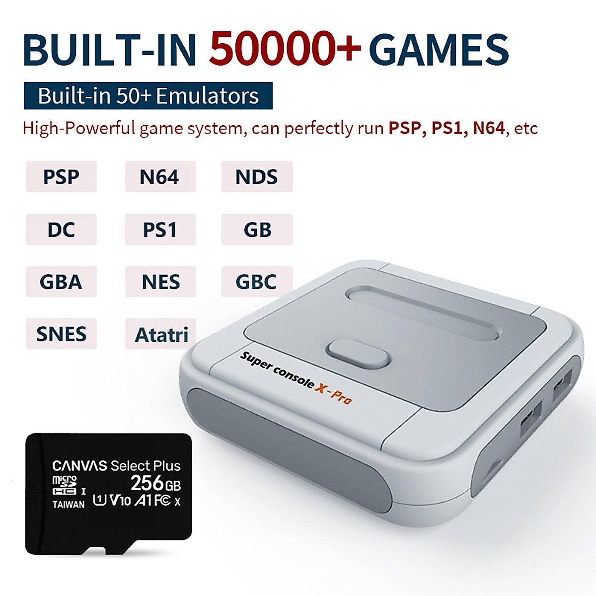 Retro Wi Fi Super Console X Pro S905 X4 K H D Mini T V/Video Game Consoles for P S P/P S1/ D C/ N64 K O D I Dual System Built-in50000 Games