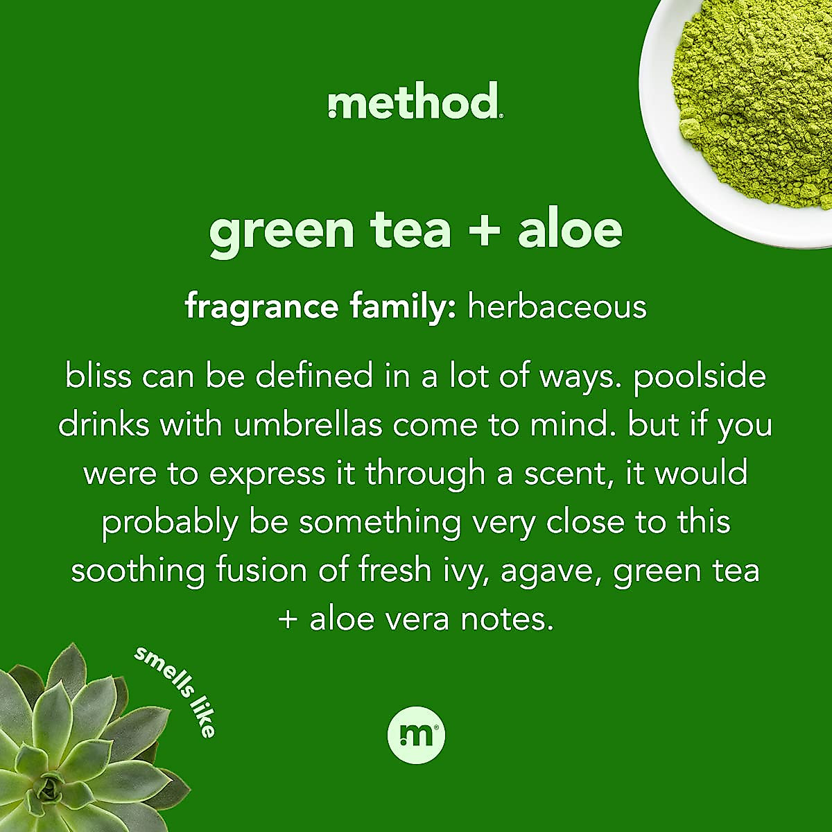 Method Foaming Hand Soap, Green Tea + Aloe, Biodegradable Formula, 10 Fl Oz (Pack of 6)