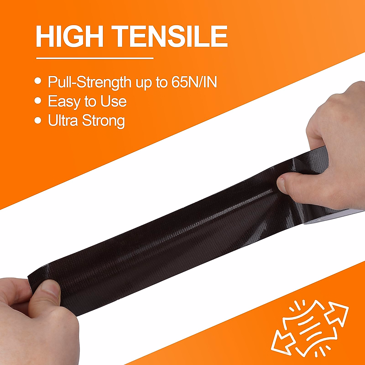 LLPT Duct Tape Premium Grade 2.36 Inches x 108 Feet x 11 Mil Easy Tear Residue Free Strong Adhesive Color Dark Brown (DT254)