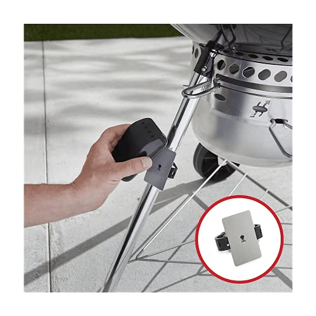 Weber Connect 6-Piece Thermometer Mounting Kit, Black