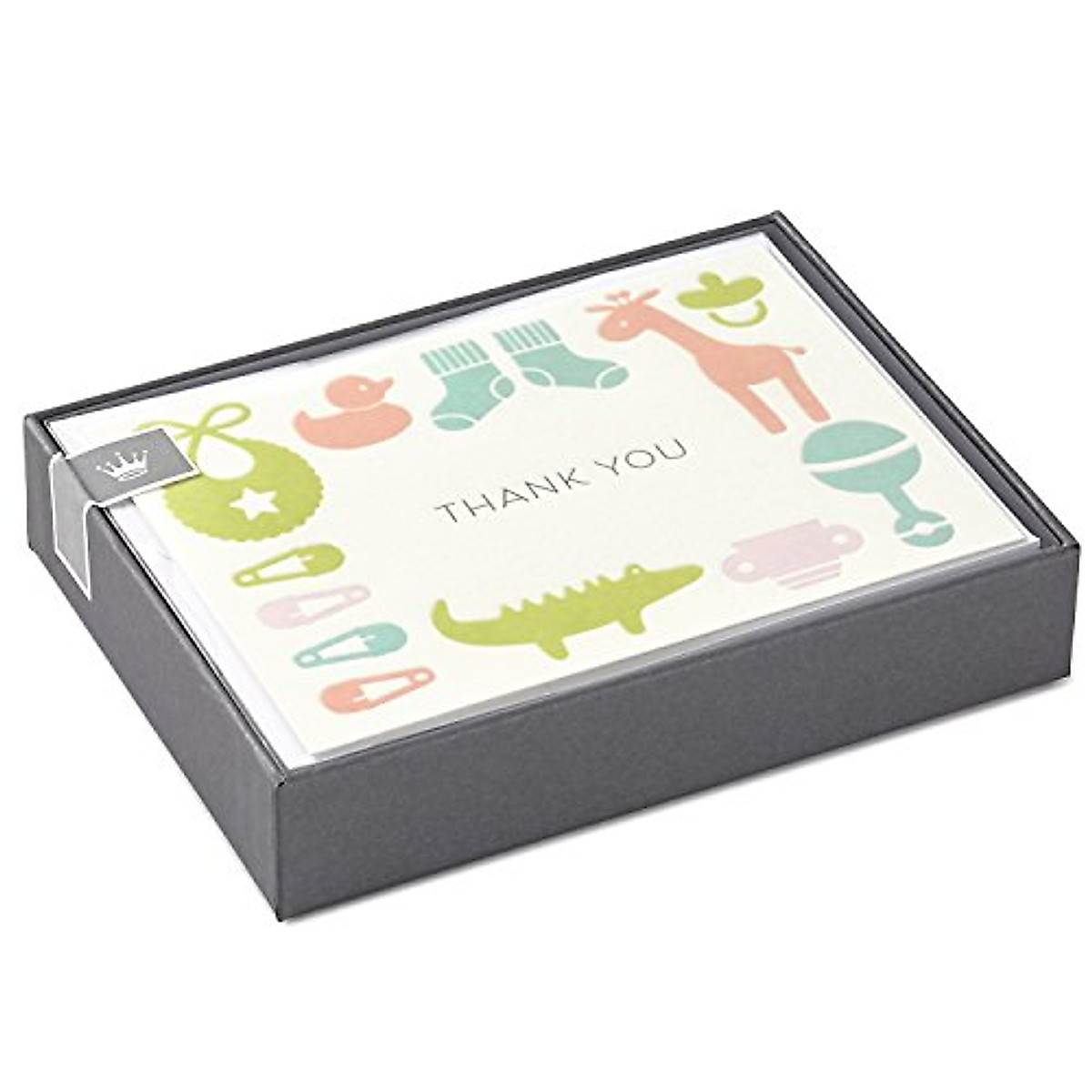 Hallmark Baby Shower Thank You Cards, Gender Neutral (10 Cards with Envelopes for Baby Boy or Baby Girl) - 5STZ5032, Baby Icons