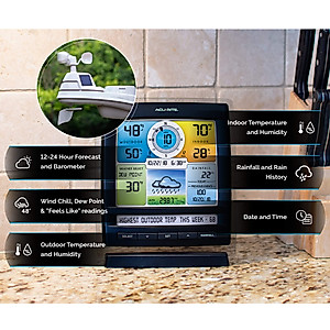 AcuRite Smart Weather Station with Remote Monitoring Compatible with Amazon Alexa (01012M), Internet Connected