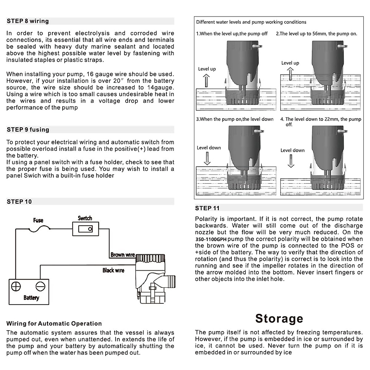 MAKERELE Auto Bilge Pump for Boats 12v 1100GPH Automatic Submersible Boat Bilge Water Pump with Electronic Switch (Outlet Diameter：1 1/8 inch/29mm)…