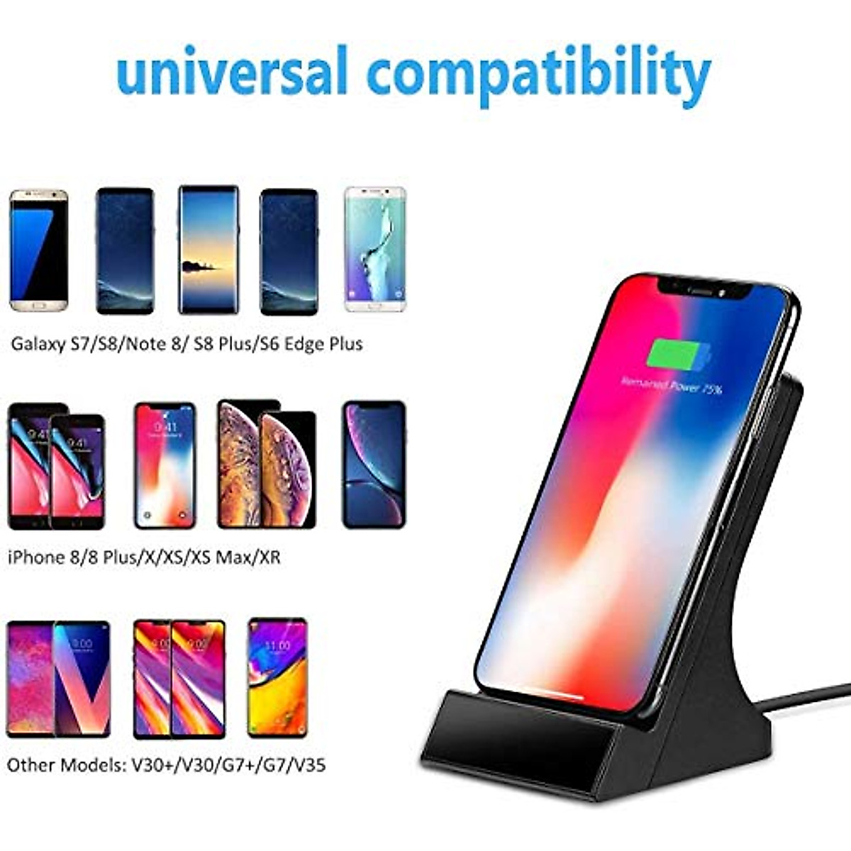 LIZVIE Wireless Charger with Spy Hidden Camera, 1080P HD Mini Smart Nanny Security Cam WiFi Remote Viewing/Night Vision/Motion Detection