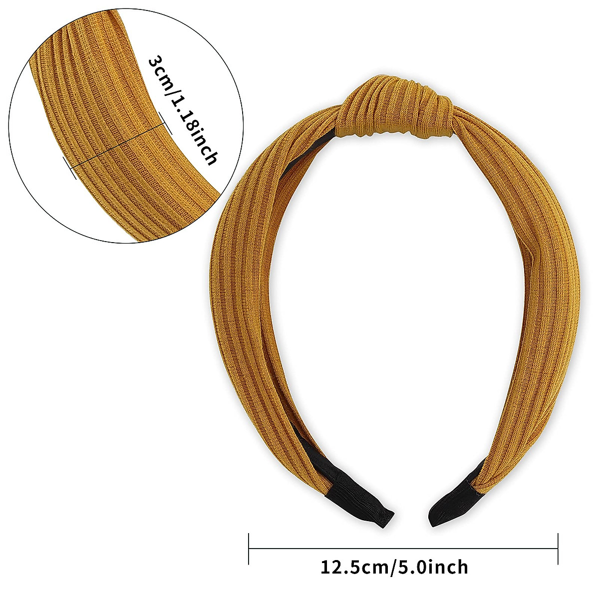 Fishinsea 10 Pack Knotted Wide Headbands for Women Cute Fashion Head Wrap in Solid Color Non-slip Hair Accessories for Daily Festival Presents